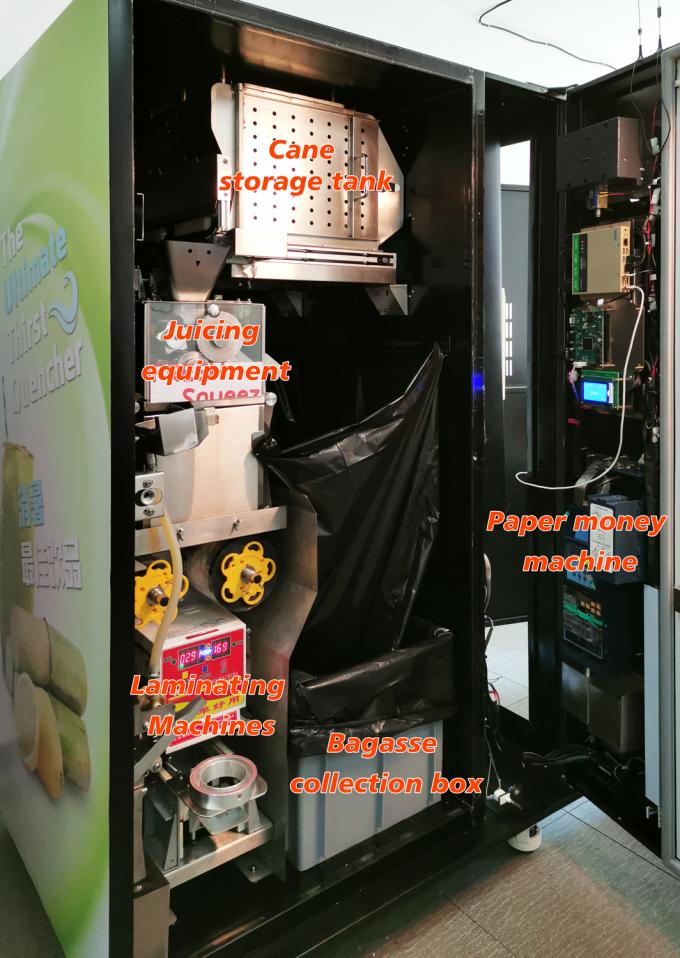 Multi Function Cane Fresh Vending Machine 220V Commercial Sugarcane ...