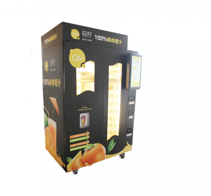Fruit Salad Freshly Squeezed Orange Juice Vending Machine With 32 Inch ...