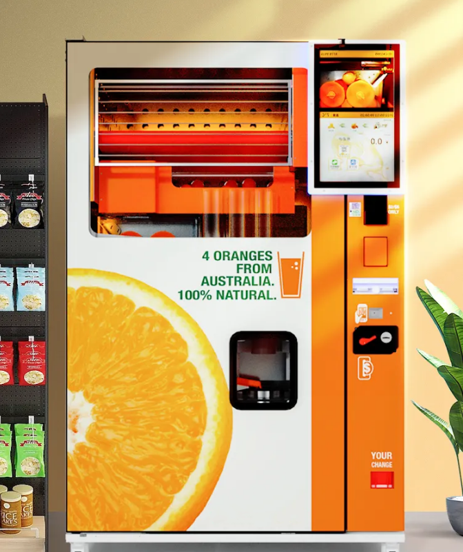 Wireless QR Code Payment Vending Machine 1100W For Fruit Juice