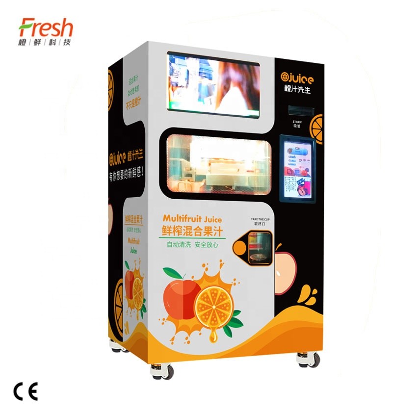 Commercial Orange Apple Juice Vending Machine Automatic 220V Customized ...